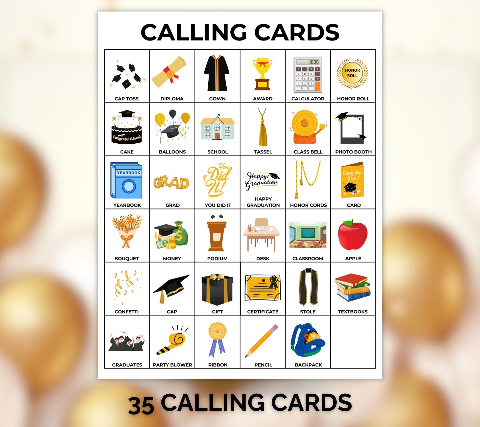 50 Printable Graduation Bingo Cards, Graduation, Graduation Activity ...