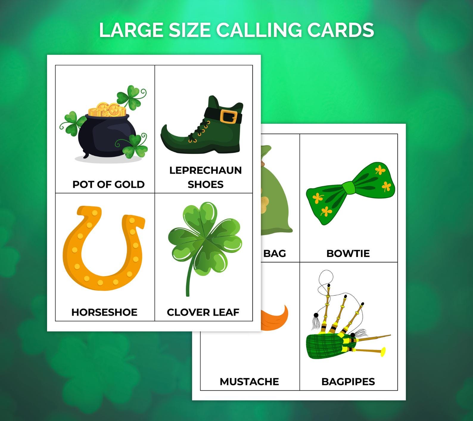 50 St. Patricks Day Bingo Cards Game, St. Patrick's Day Bingo, St.paddy ...