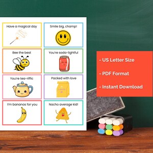 56 Printable Lunchbox Notes, Printable Lunchbox Notes for Kids, Cute ...