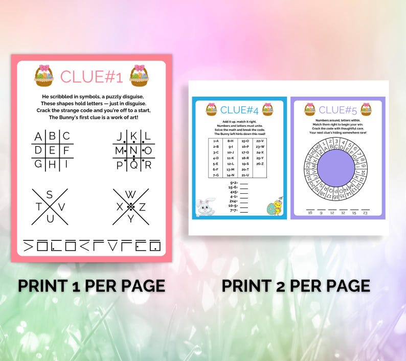 Easter Scavenger Hunt, Indoor Easter Treasure Hunt, Printable Easter ...