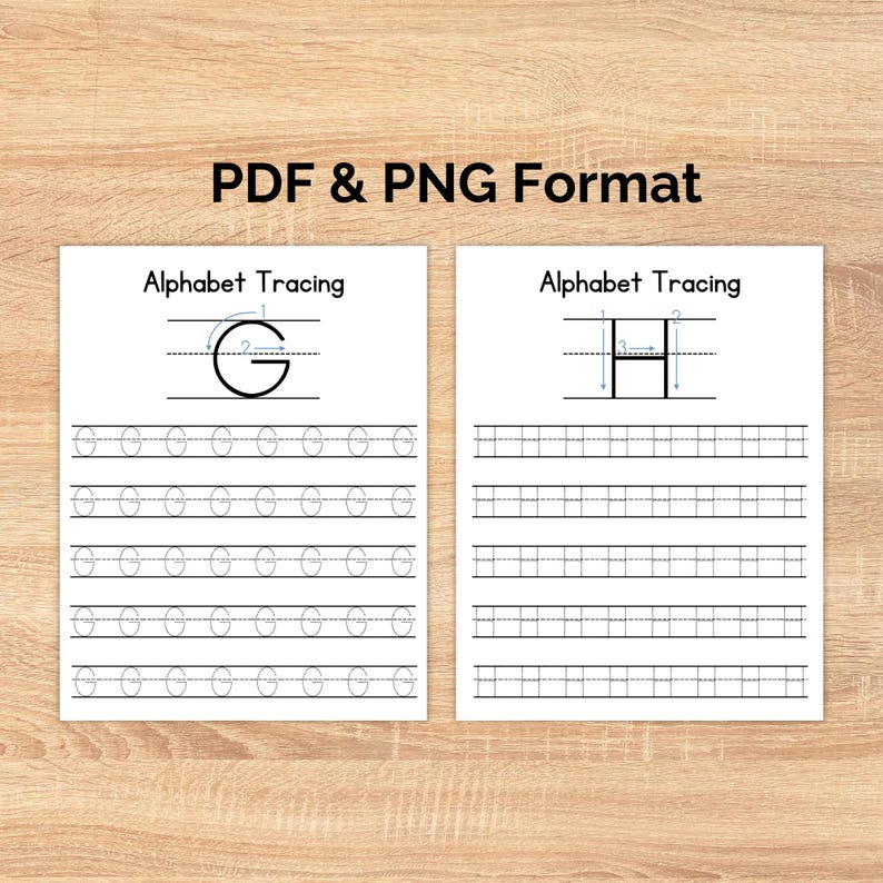 26 Printable Uppercase Alphabet Tracing Worksheets, Tracing the Letters ...