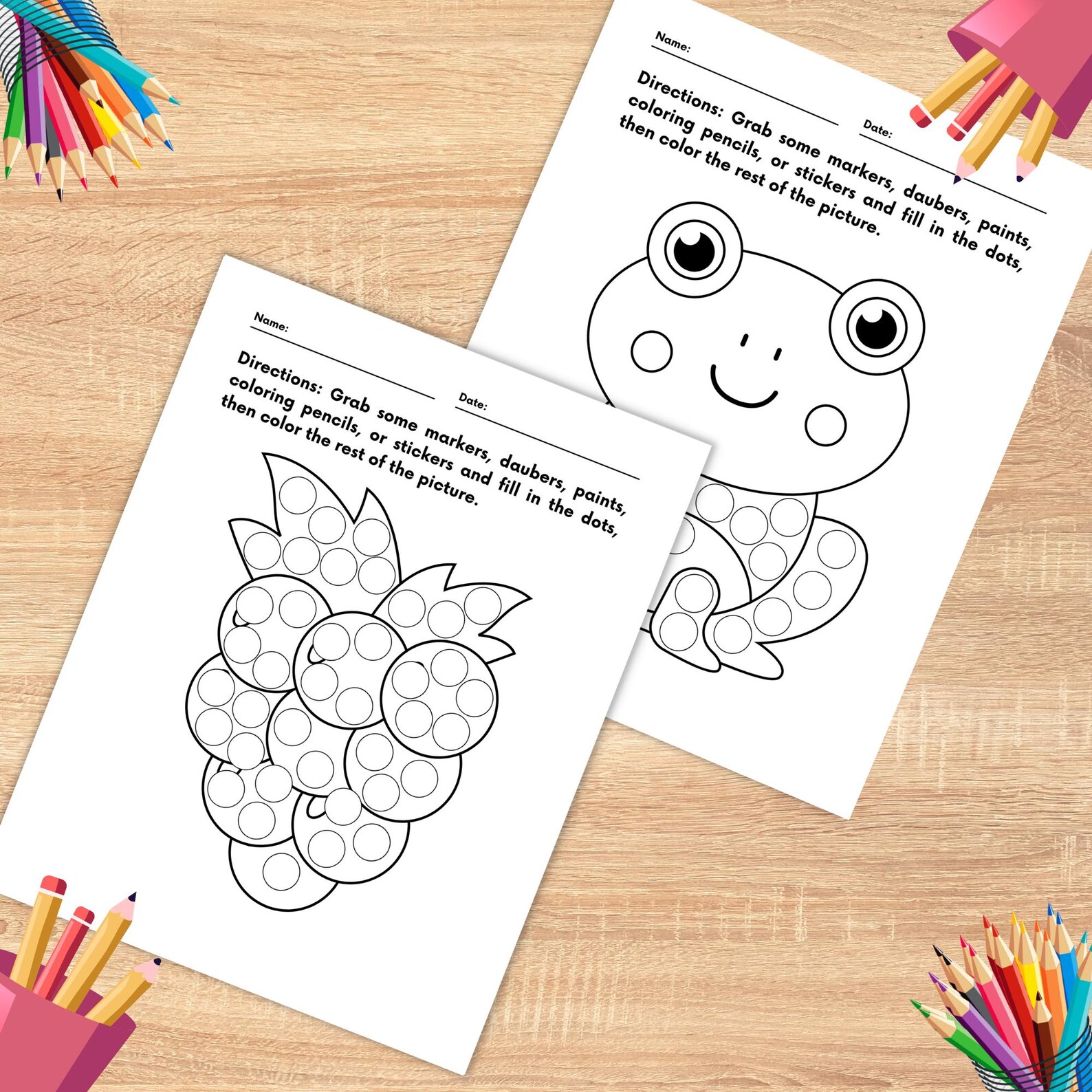 Alphabet Animal Dot Marker Pages, 52 Worksheets, Dot Marker, Toddler ...