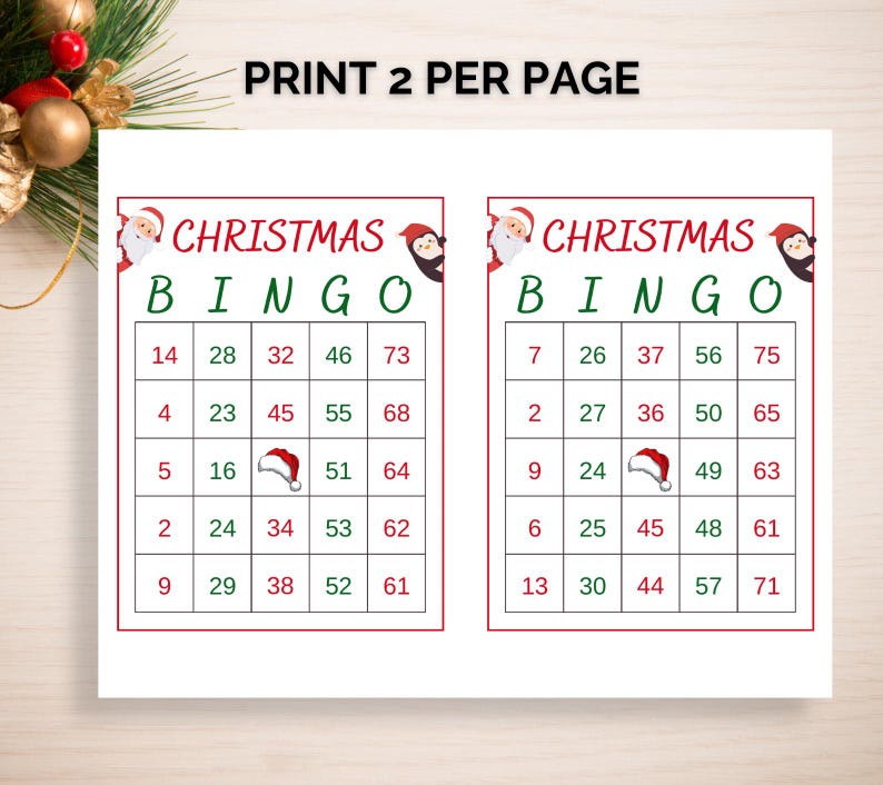 300 Christmas Bingo Cards, Christmas Games, Christmas Activity ...