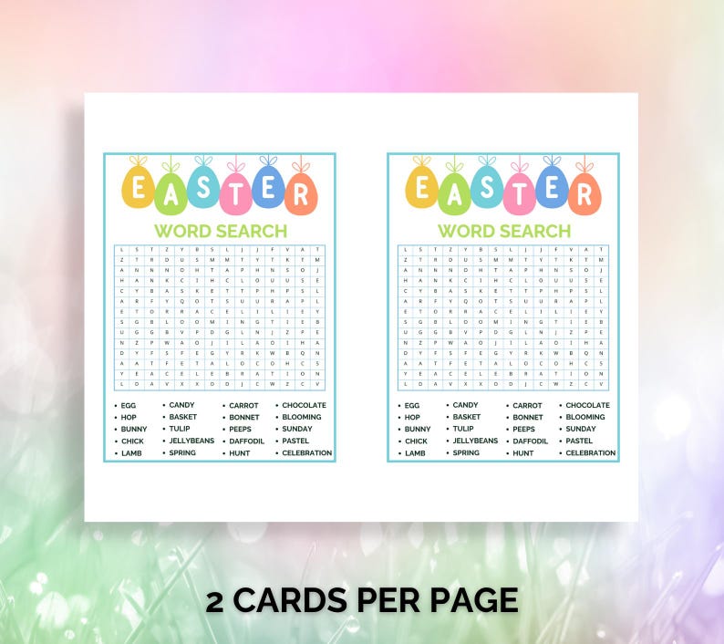Easter Word Search Game, Printable Easter Game, Easter Game, Easter ...