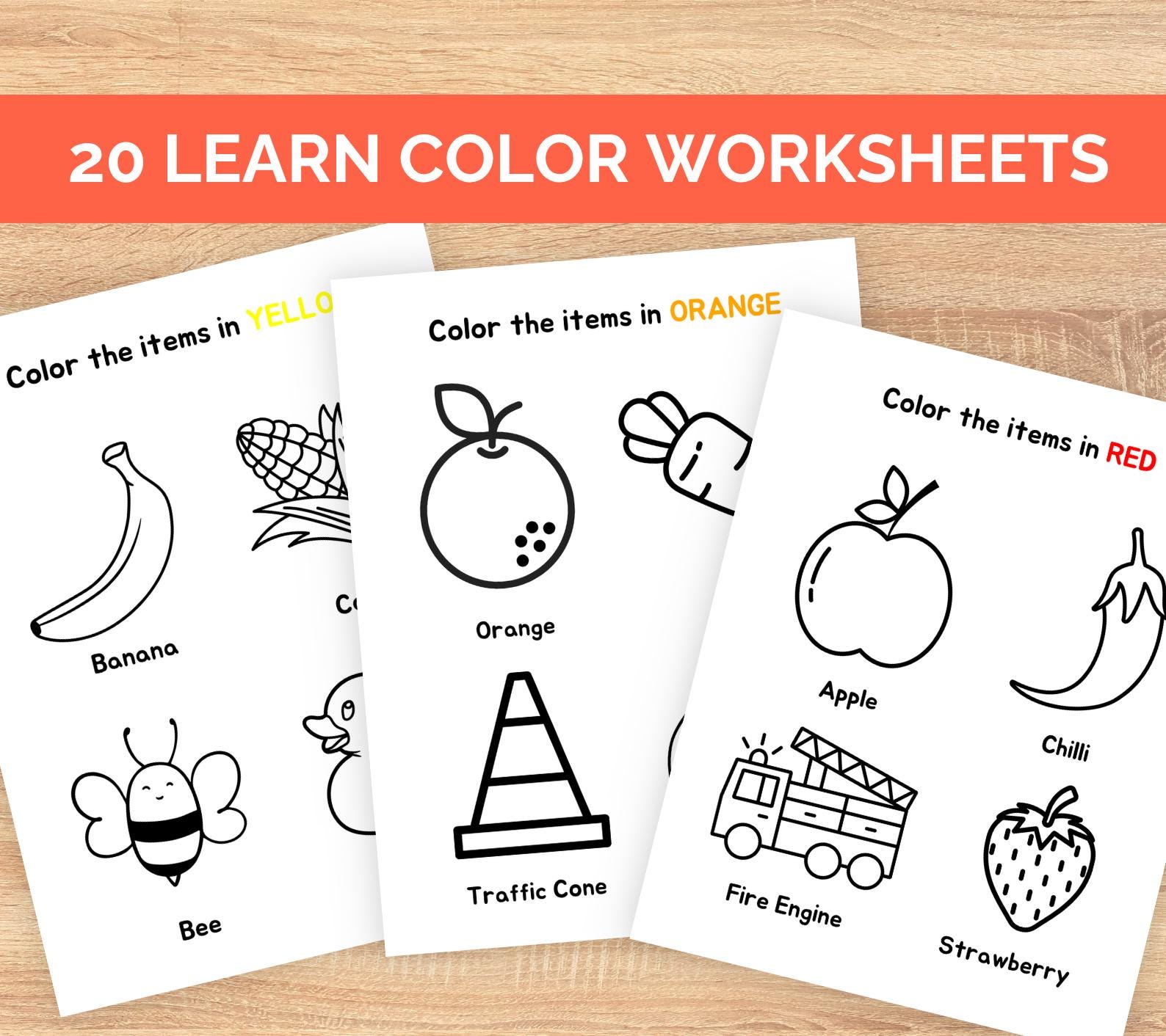 Preschool Color of the Week, Learn Colors, Preschool Activity, Pre-k ...
