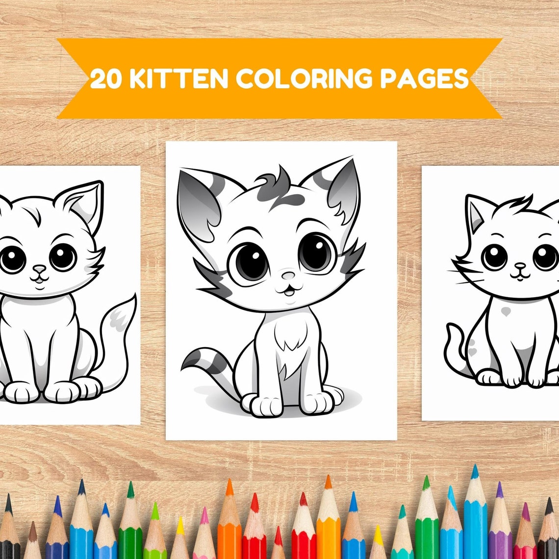 Kitten Coloring Pages 20 Adorable Designs Cute Cat Coloring Book for ...