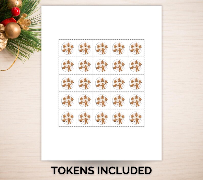 30 Gingerbread Bingo Cards, Gingerbread Bingo, Christmas Baking Bingo ...