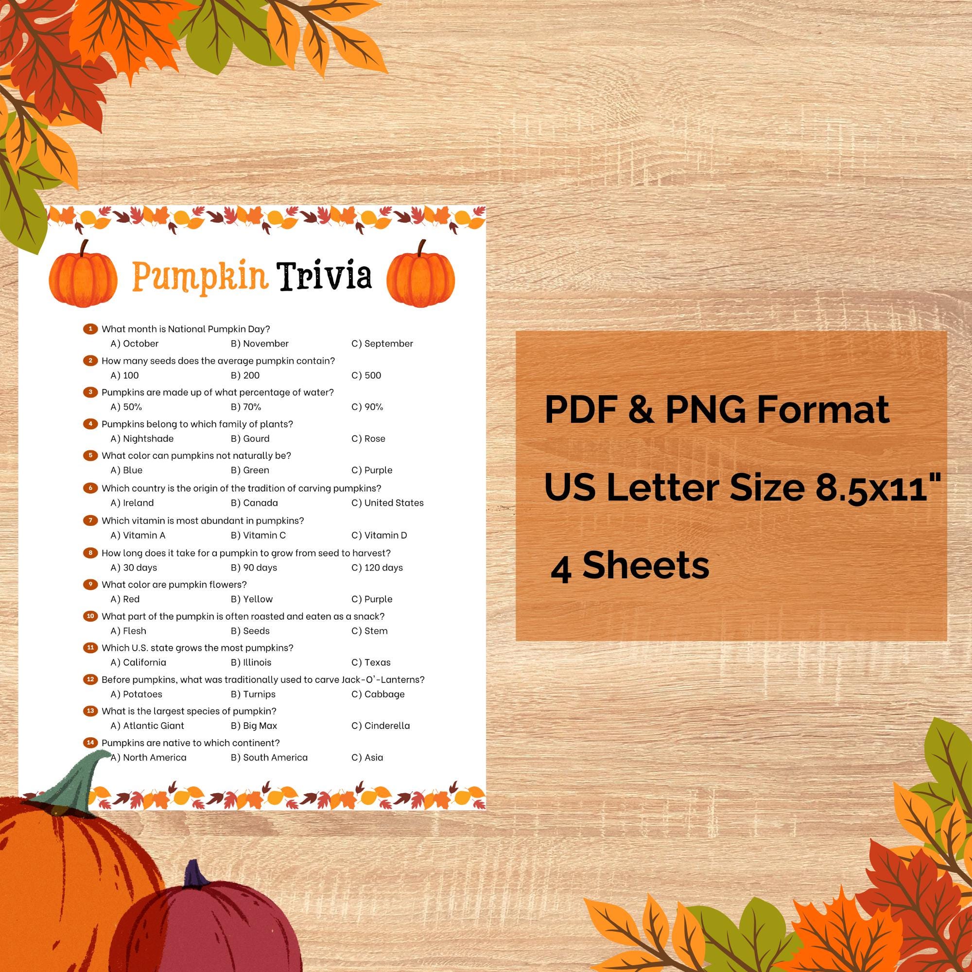 Thanksgiving Trivia, Pumpkin Trivia Game, Thanksgiving Trivia Quizzes ...
