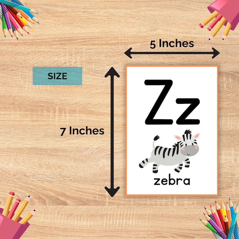 Alphabet Flash Cards, A-Z Cards, ABC Flash Cards, Educational Cards ...