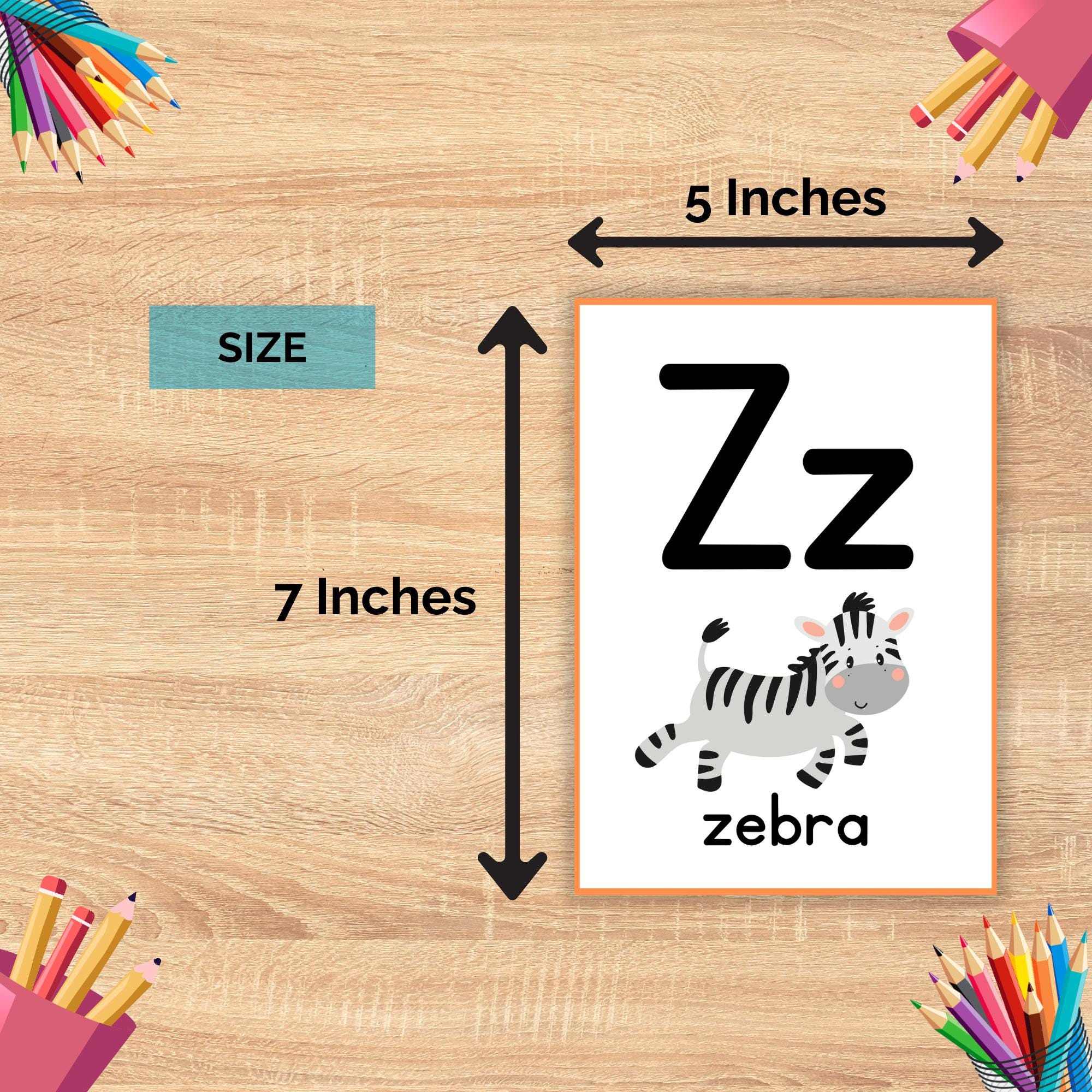 Alphabet Flash Cards, A-Z Cards, ABC Flash Cards, Educational Cards ...