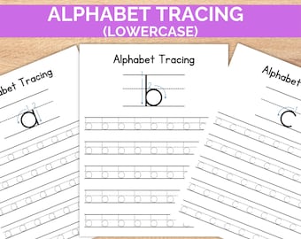 26 Printable Lowercase Alphabet Tracing Worksheets,preschool ...