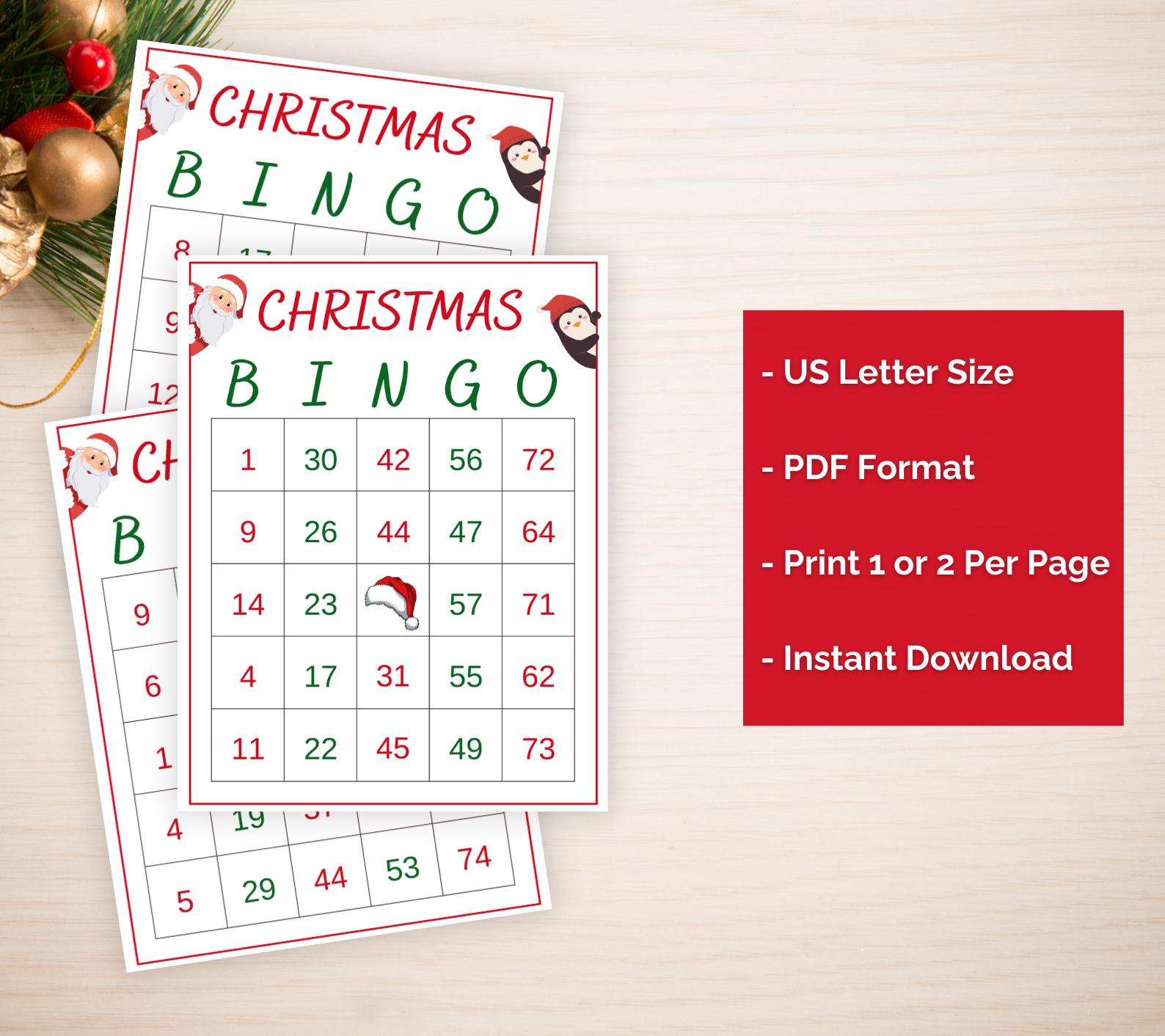 300 Christmas Bingo Cards, Christmas Games, Christmas Activity ...
