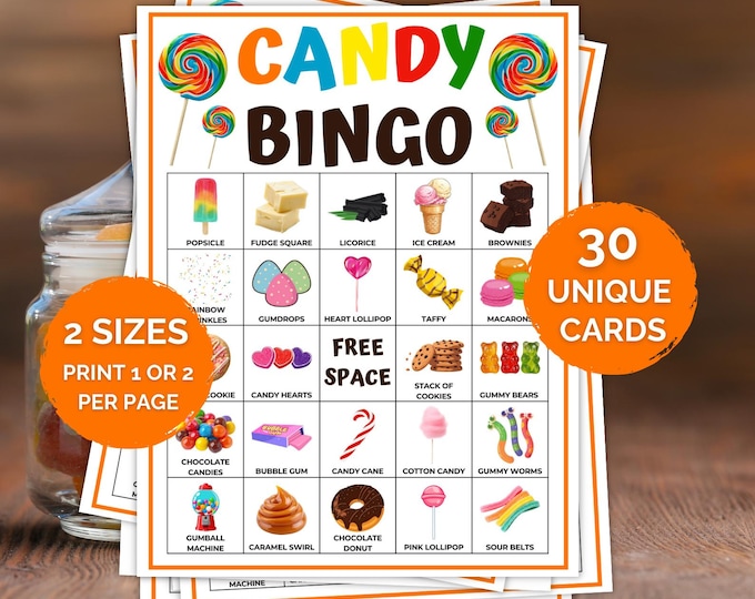 Candyland Bingo - Printable Game - 30 Sheets - Etsy Canada