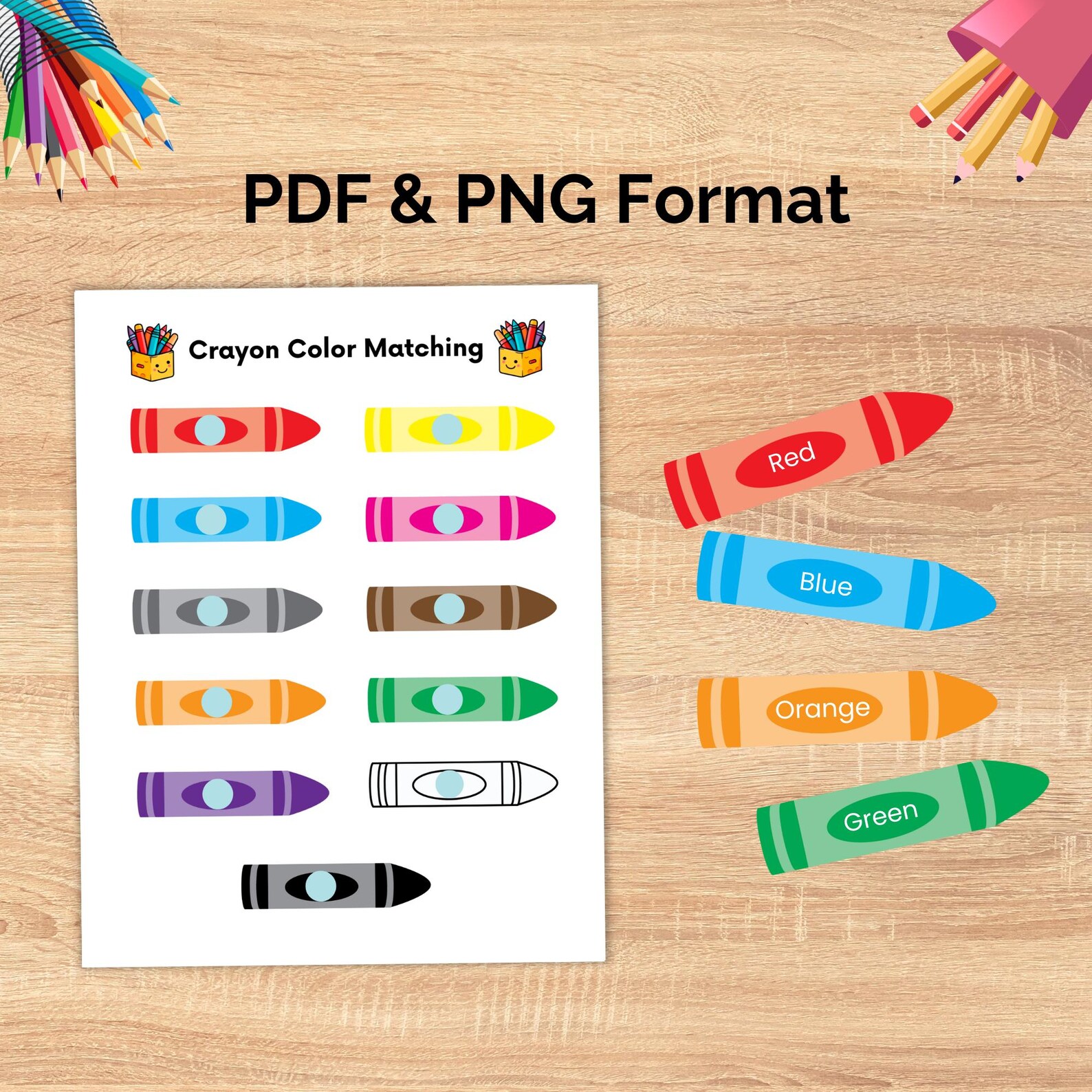 Color Matching Activity, Educational Activity, Homeschool Worksheet ...