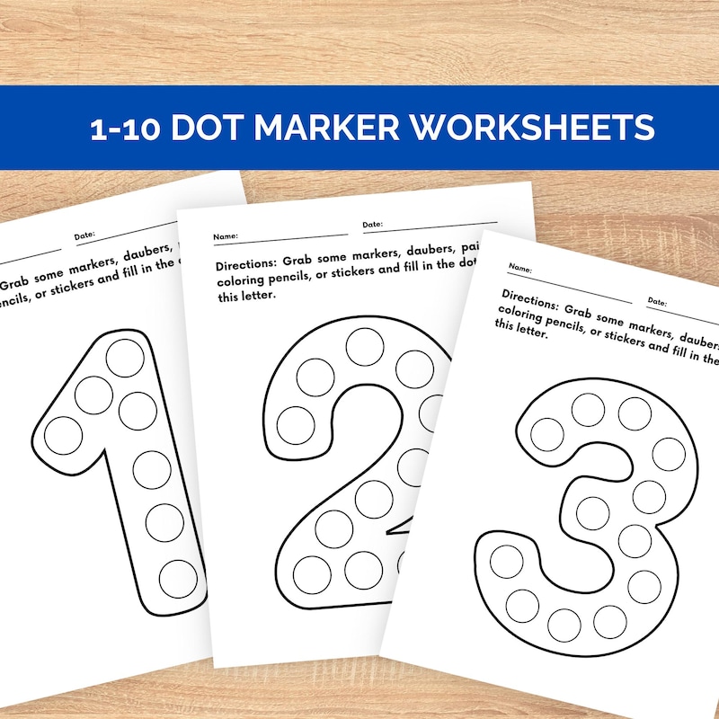 Numbers Dot Marker Pages - Etsy