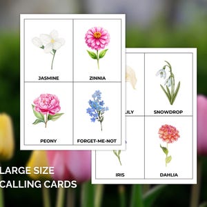 40 Flower Bingo Cards, Flower Bingo Game for Kids & Adults, Garden Club ...