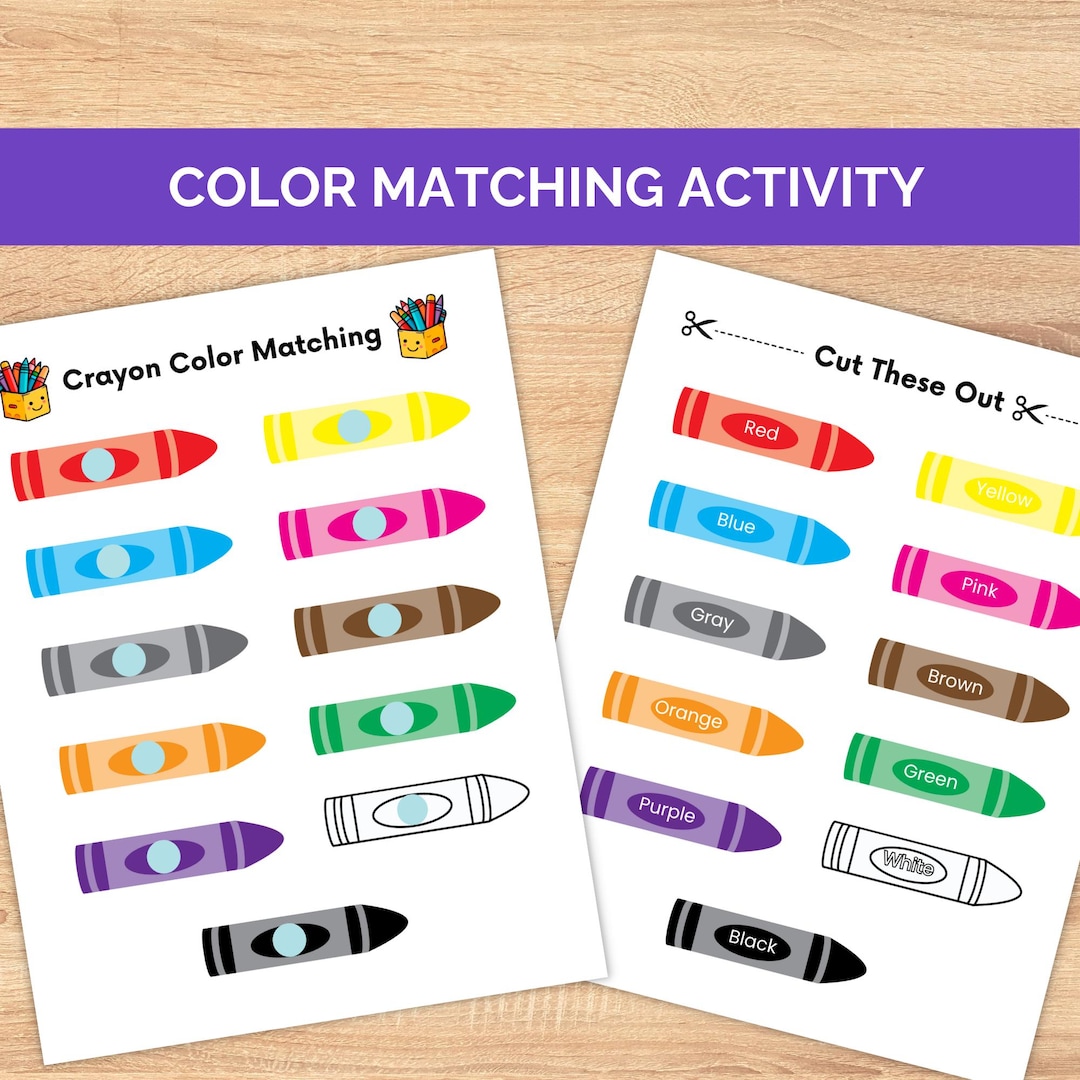 Color Matching Activity, Educational Activity, Homeschool Worksheet ...