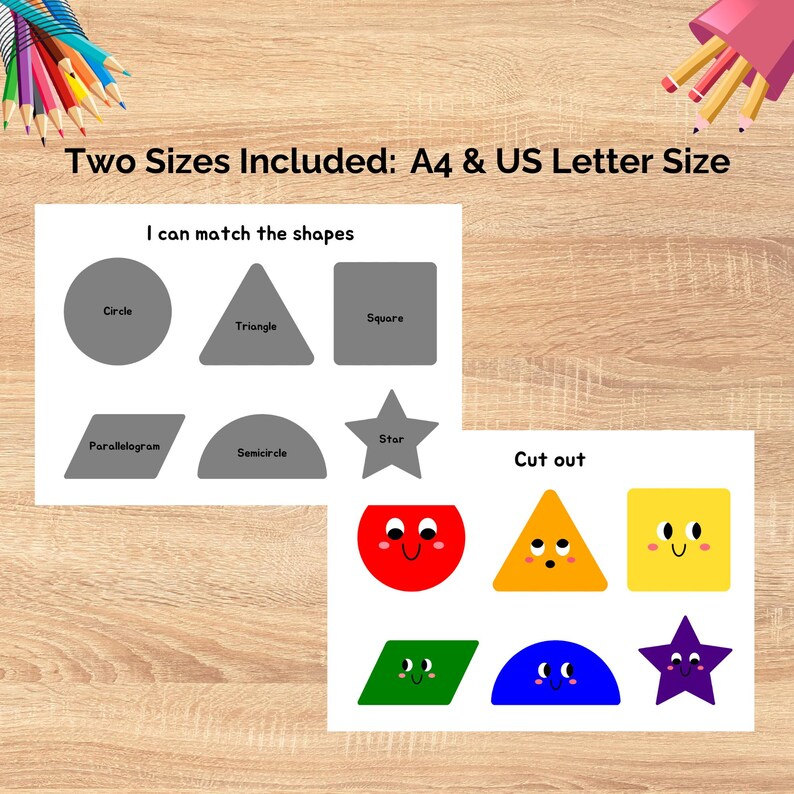 Shapes Matching Activity, Matching Activity, Preschool Curriculum ...