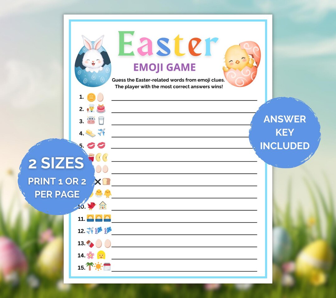 Easter Emoji Game, Fun Easter Game, Easter Game for Kids, Easter Game ...