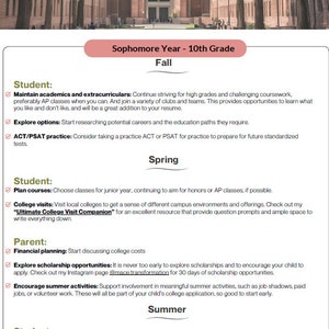 Path to College: A Detailed Timeline for Parents & Students - Etsy