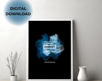 Bible Verses Printable Digital Downloads Printable Wall Art Christian ...