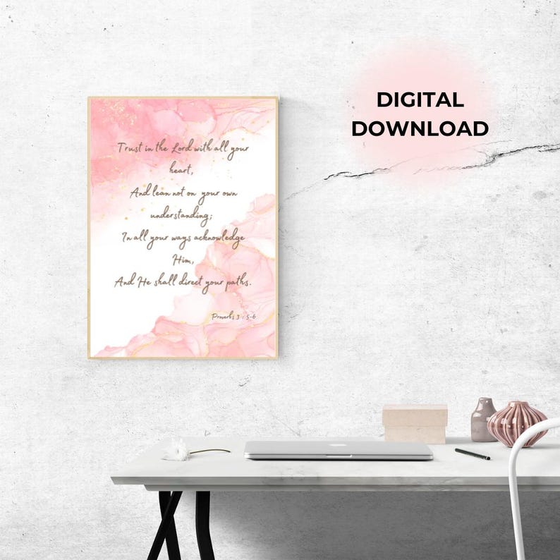 Bible Verse Printable Digital Download Printable Wall Art Christian ...