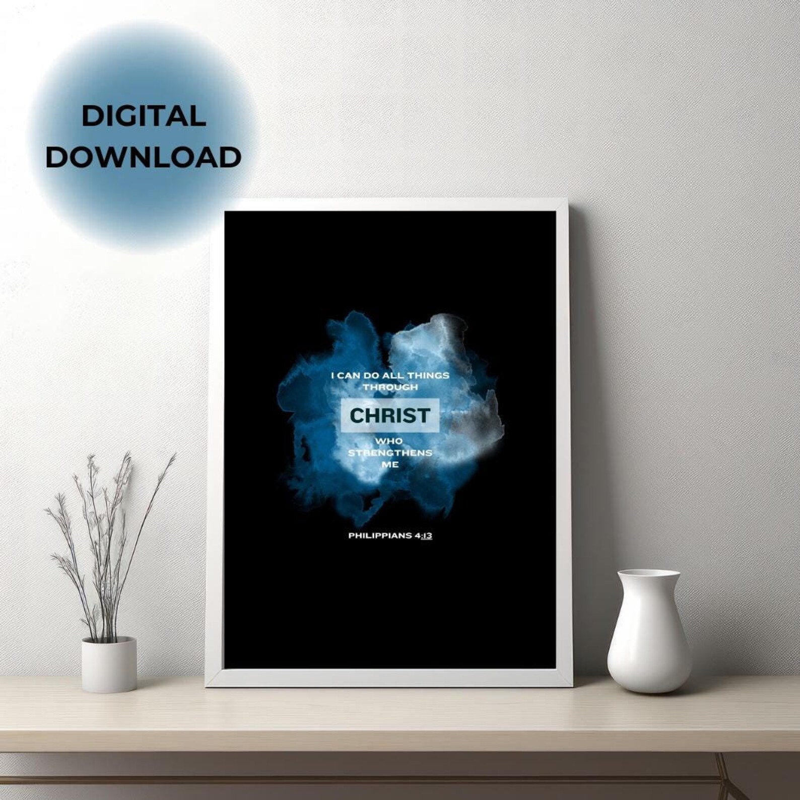 Bible Verse Printable Digital Download Printable Wall Art Christian ...