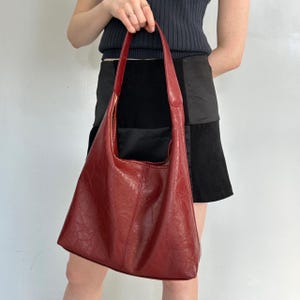 Burgundy Cherry Red Shoulder Bag Purse - Etsy