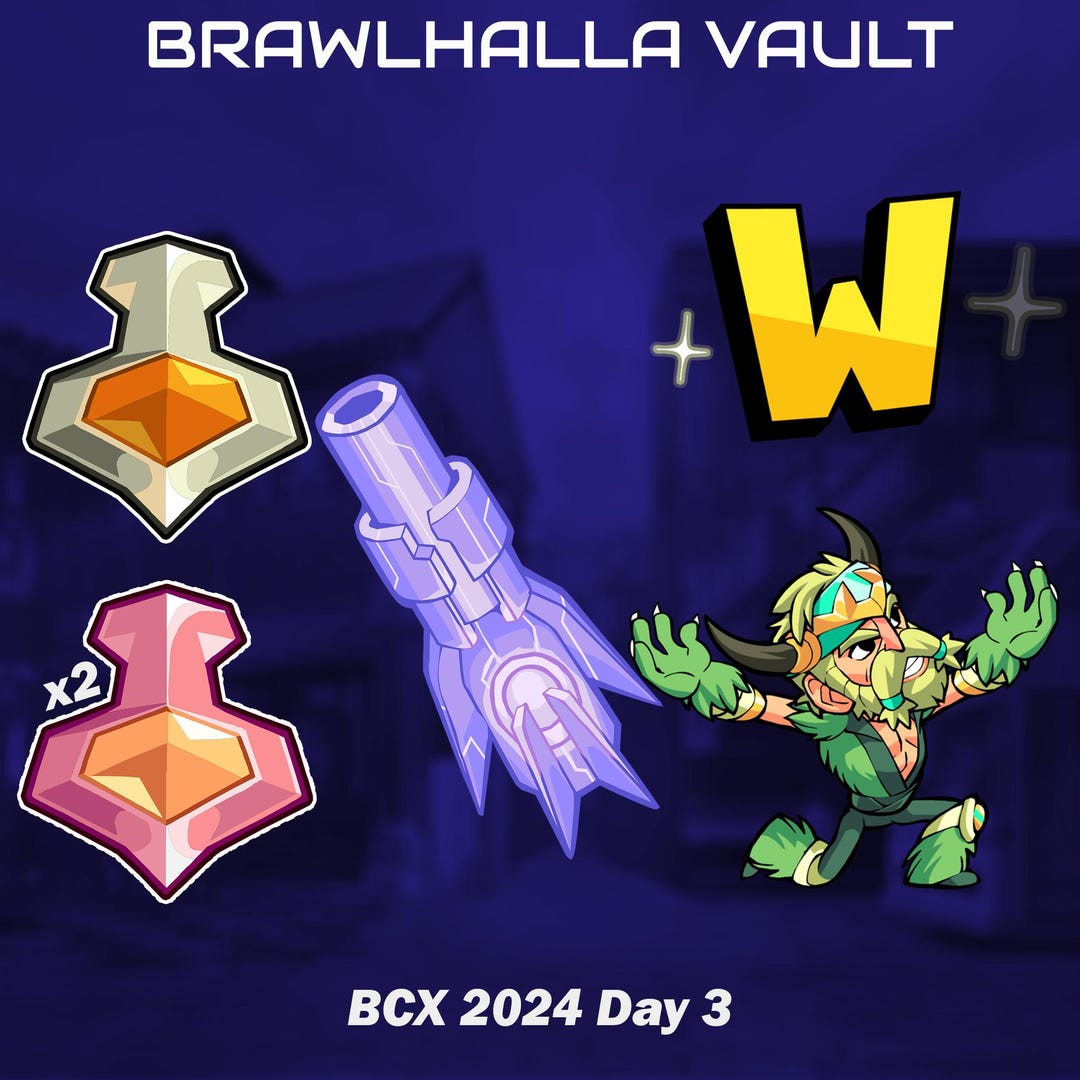 Brawlhalla BCX24 Day 3 Pack Hardlight Canon, W Emote, Esports Colors - Etsy