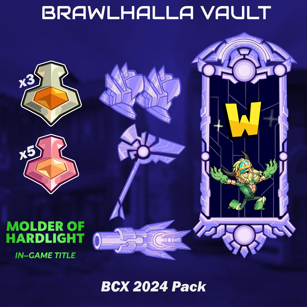 Brawlhalla BCX24 Pack Hardlight Stuff, W Emote, Esports Colors - Etsy