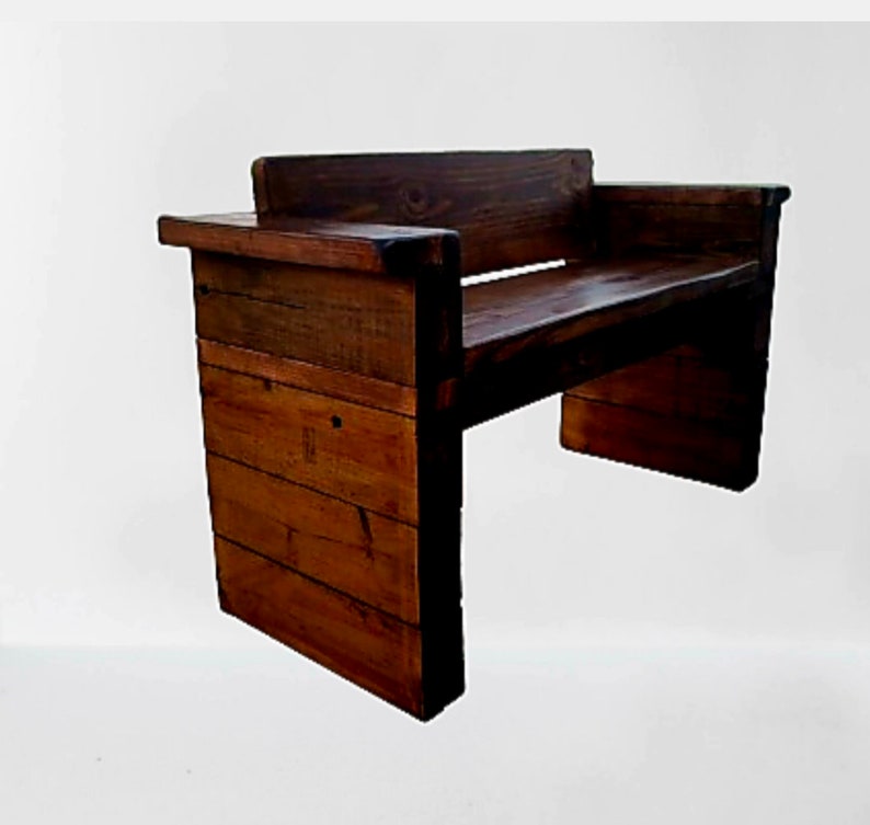 Custom Made Small Rustic Bench - Etsy