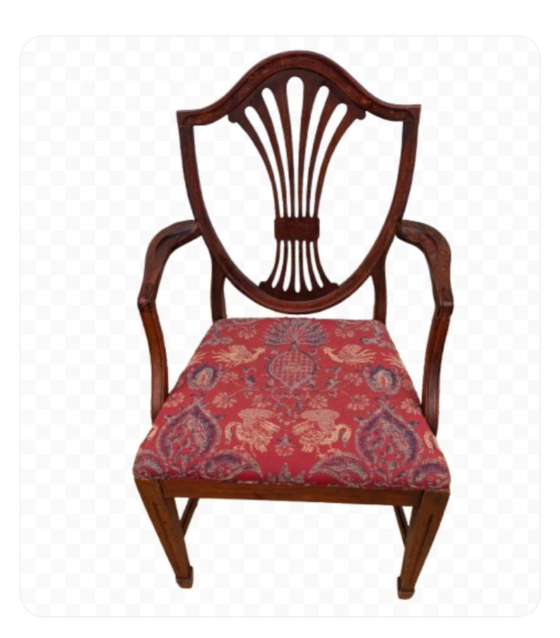 Antique Wood Mahogany Shield Back Dining Chairs - Etsy