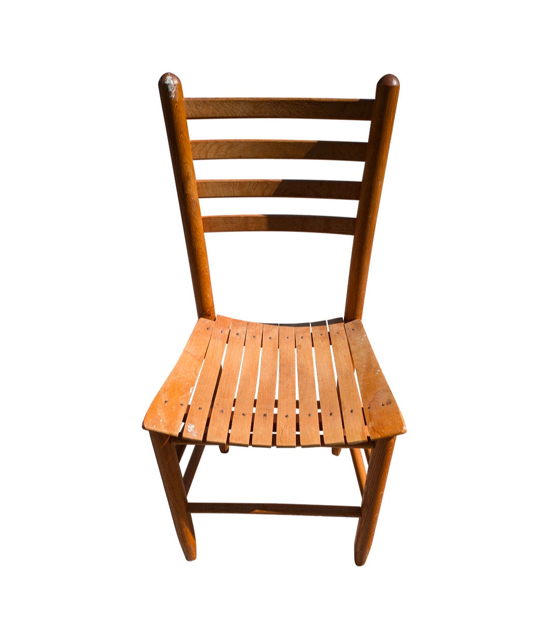 Late 20th Century Slat Seeded Oak Ladder Back Chair - Etsy