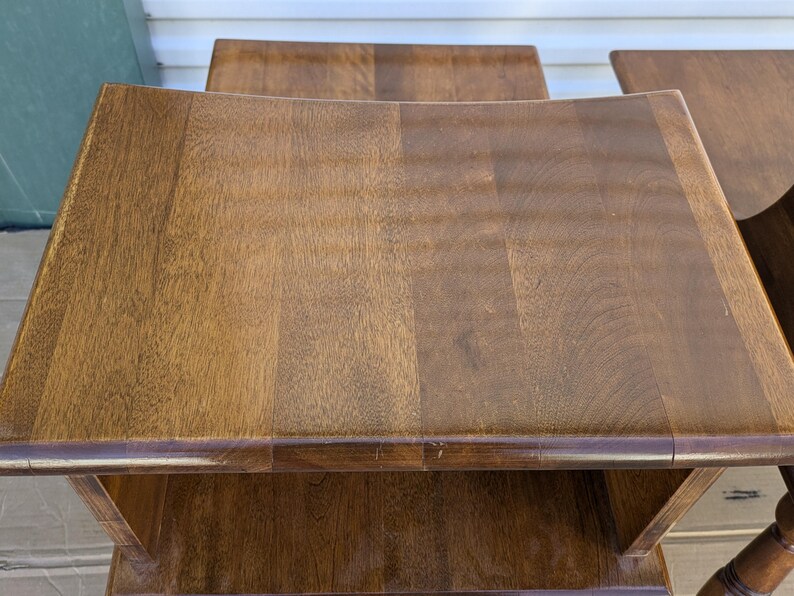 Pair of Vintage MCM Maple Colonial Style End/side Tables - Etsy