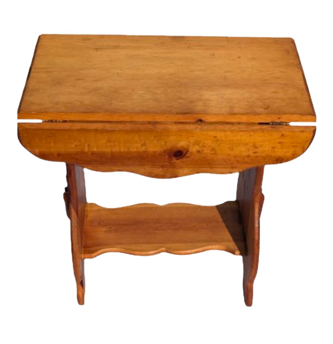 Late 20th Century Vintage Oak Drop Leaf Side Table - Etsy