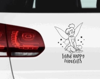 Tinkerbell Think Happy Thoughts Sticker - Etsy