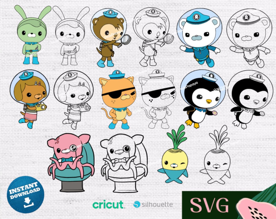 Octonauts Octonaut Characters Bundle SVG and PNG Layered - Etsy Ireland
