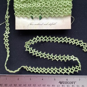 Vintage Hand 1/5 Tatting Trim Lime Green 5.5 Yards Beautiful - Etsy
