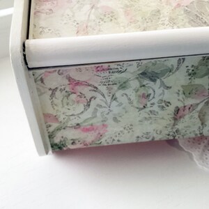 Vintage Wood Sewing Box 1930's Upscaled Painted Pink With Pink Floral ...