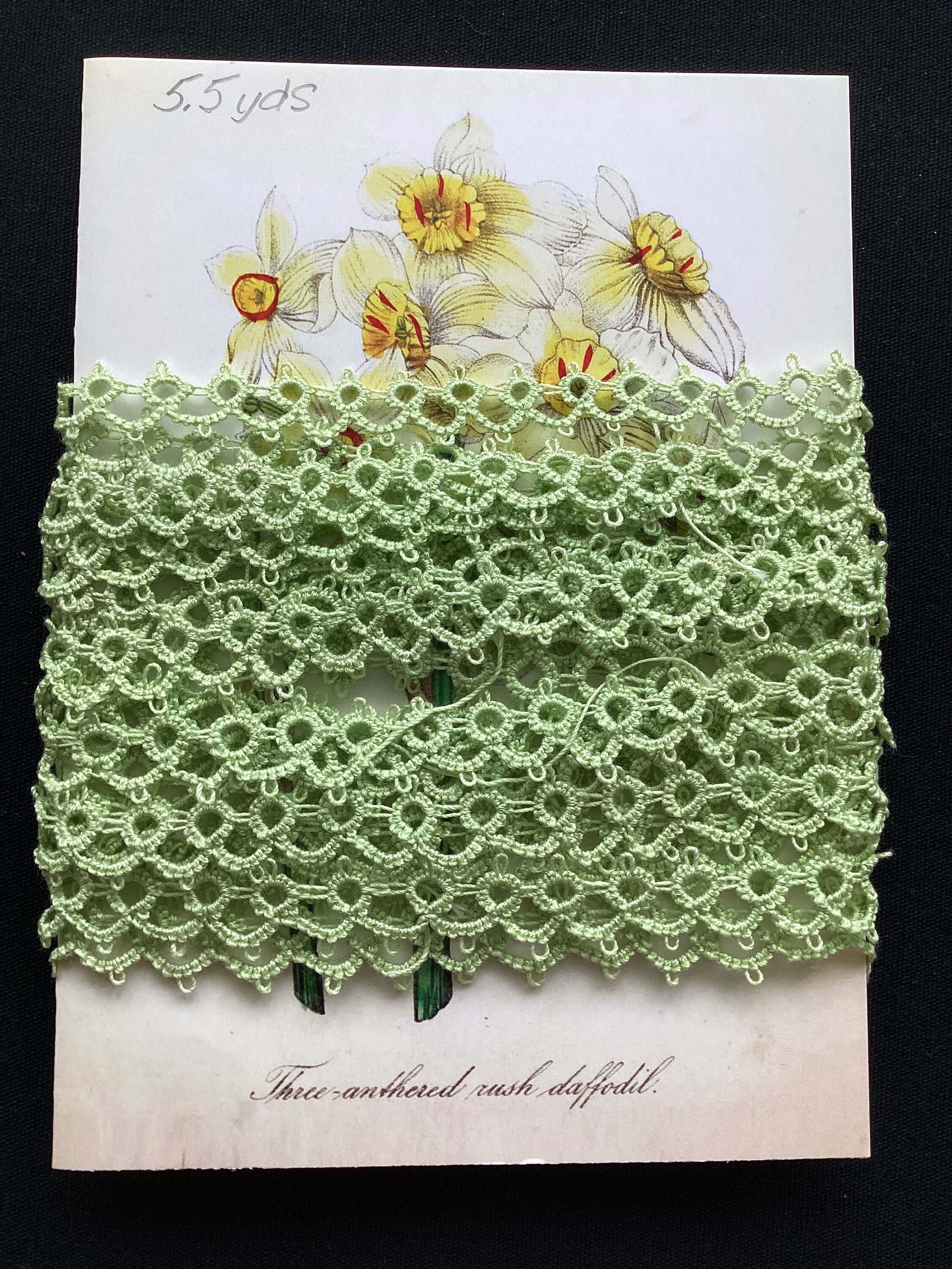 Vintage Hand 1/5 Tatting Trim Lime Green 5.5 Yards Beautiful - Etsy