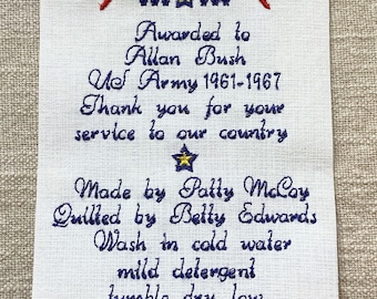 Quilt of Valor Label | Etsy
