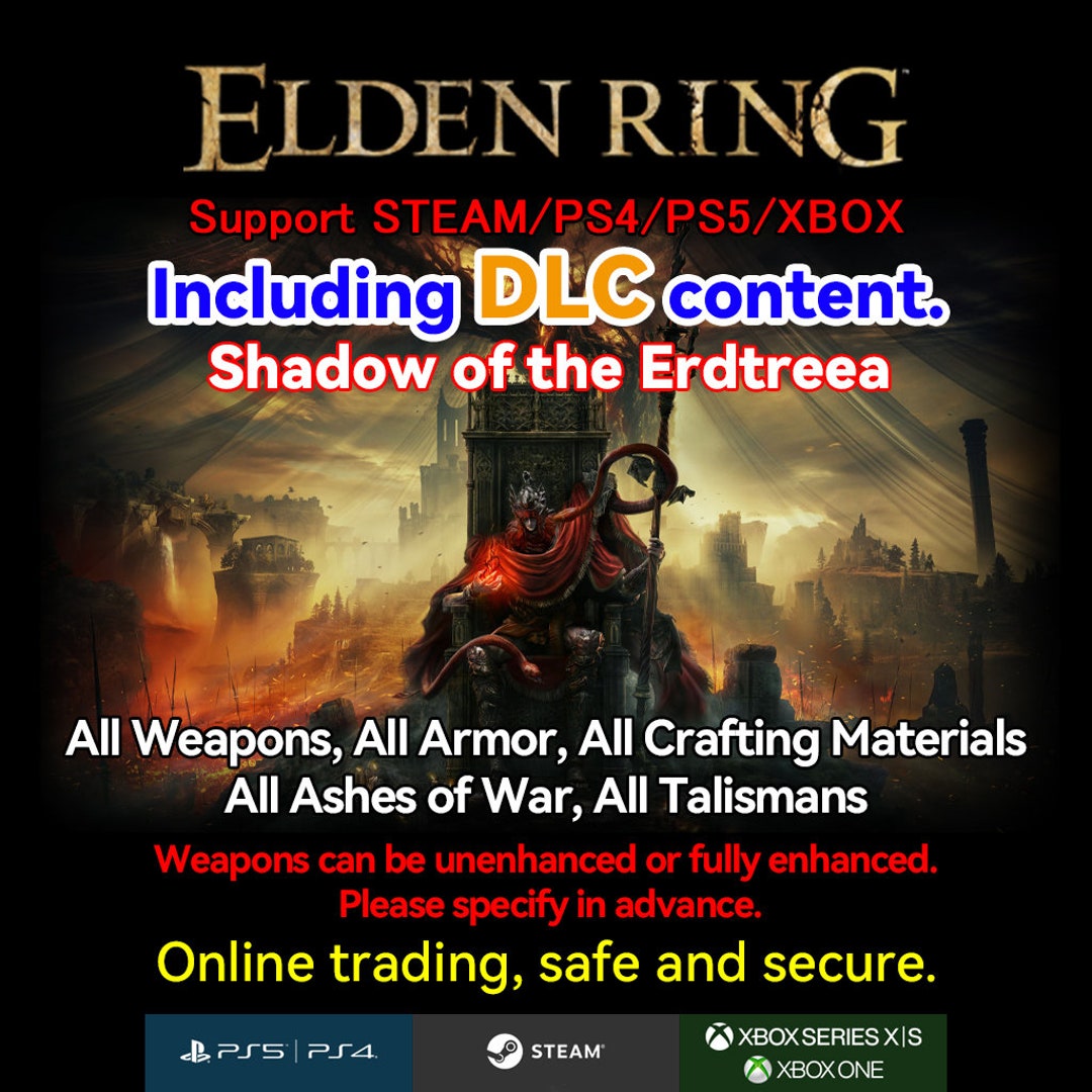 Pc,ps4/5,xbox Elden Ring Elden Ring Max Runes All Weapons Armors ...