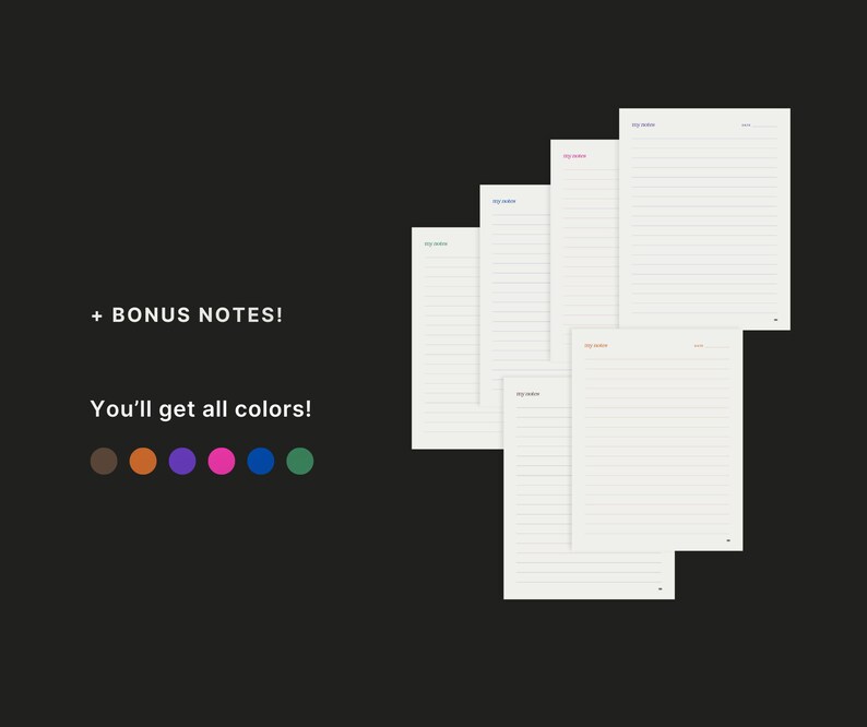 Weekly Digital Planner Simple Minimalist Colorful Undated Planner ...