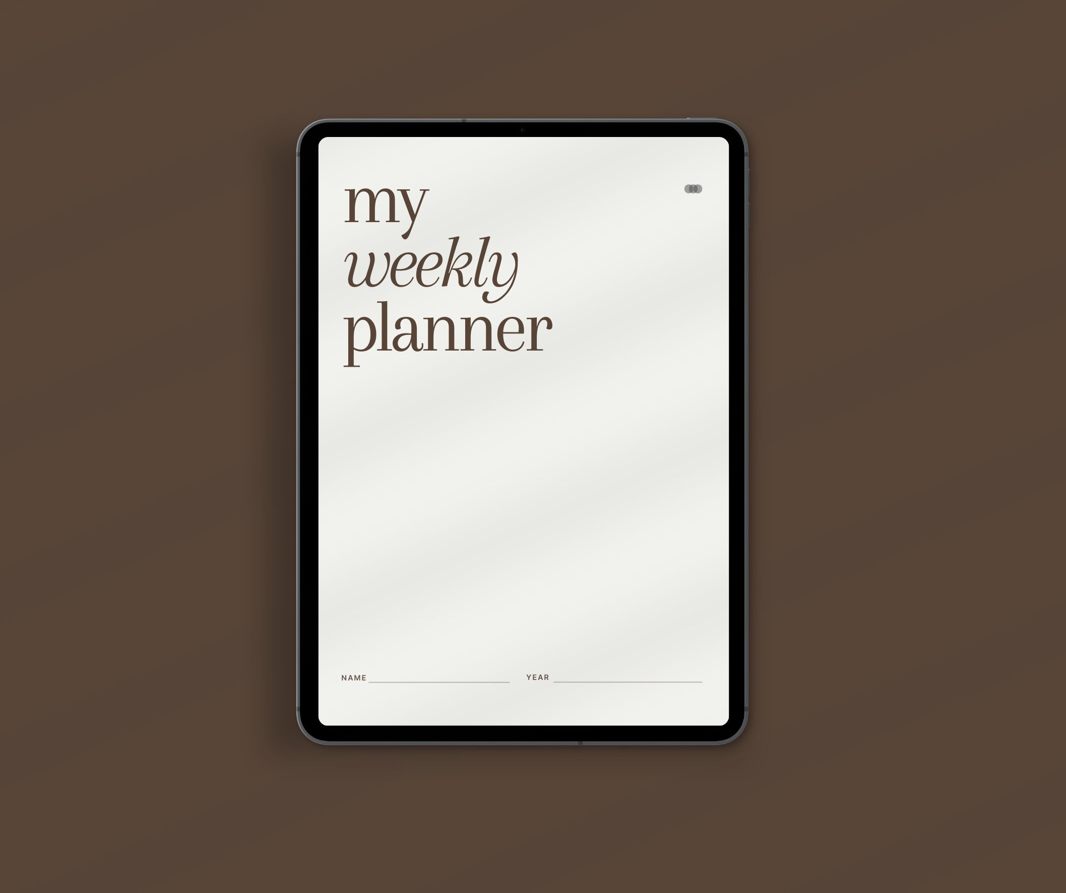 Weekly Digital Planner Simple Minimalist Colorful Undated Planner ...