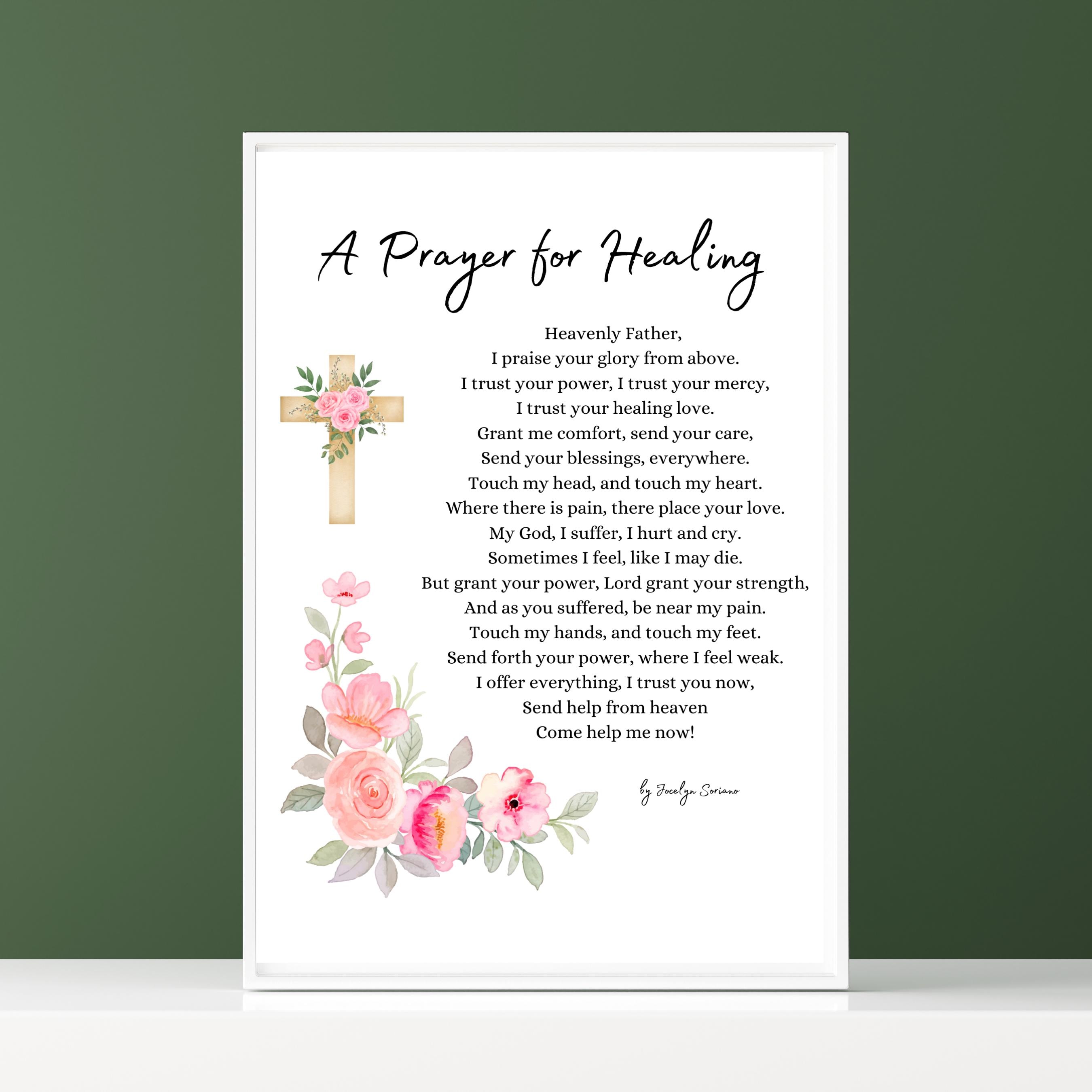 A Prayer for Healing Printable / Wall Art/ Poster/ Quote/ Christian ...