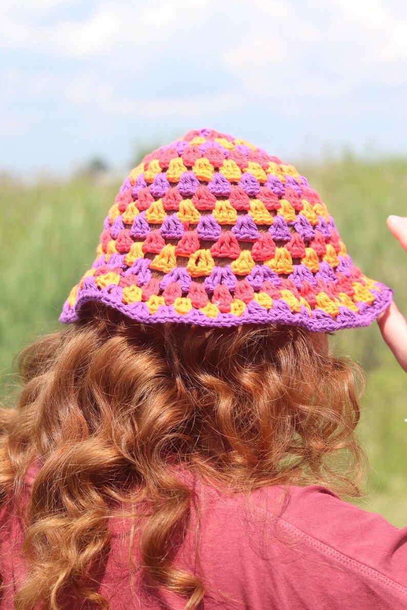 Handmade Granny Square Bucket Hat - Etsy