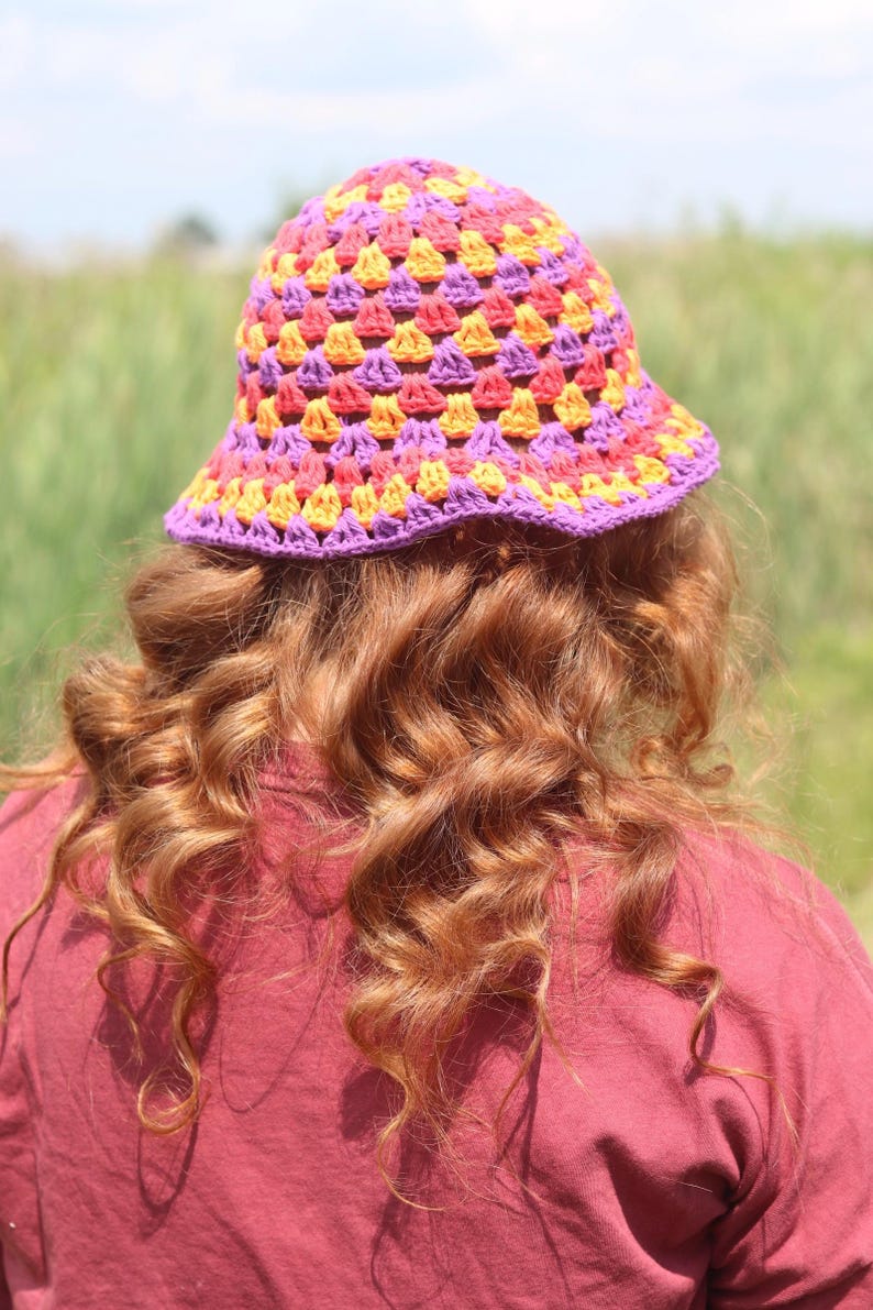 Handmade Granny Square Bucket Hat - Etsy