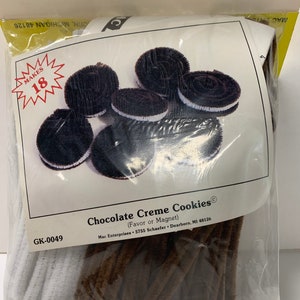 Vintage Kids Craft Kit Chenille Stem Cookies for Ornaments or Magnets ...