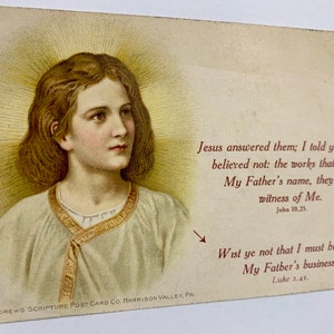 4 Vintage Scripture Postcards Jesus Teachings Free Shipping - Etsy