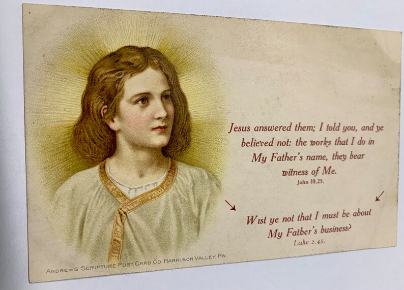 4 Vintage Scripture Postcards Jesus Teachings Free Shipping - Etsy